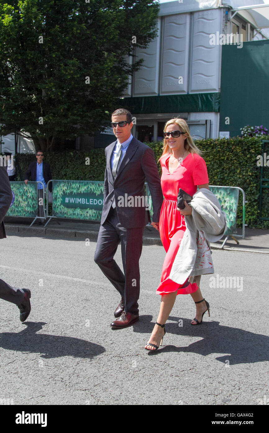 Wimbledon London, UK. 6th July 2016. British Adventurer Bear Grylls ...