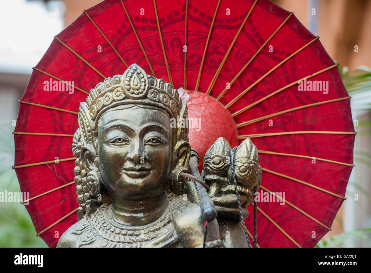 traditional decor in a Hotel in Bagan in Myanmar in Southeastasia Stock ...