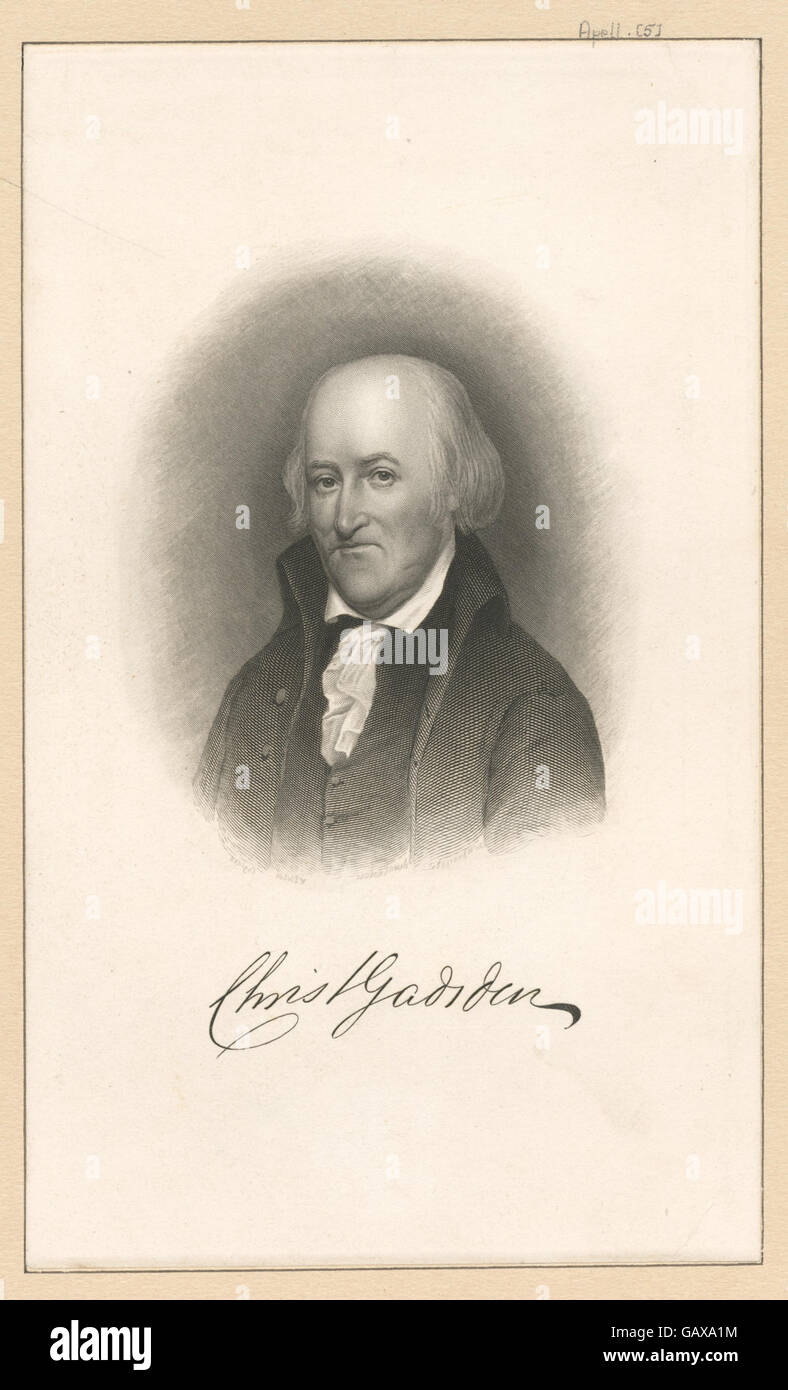 A historical figure, likely referencing Christopher Gadsden, a ...