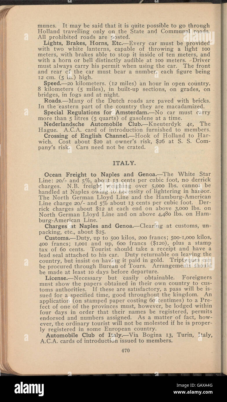 The 'Tour book' likely refers to a guidebook or travel literature ...