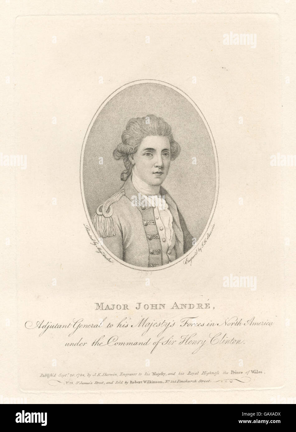 Major John Andre, a British officer known for his role during the ...
