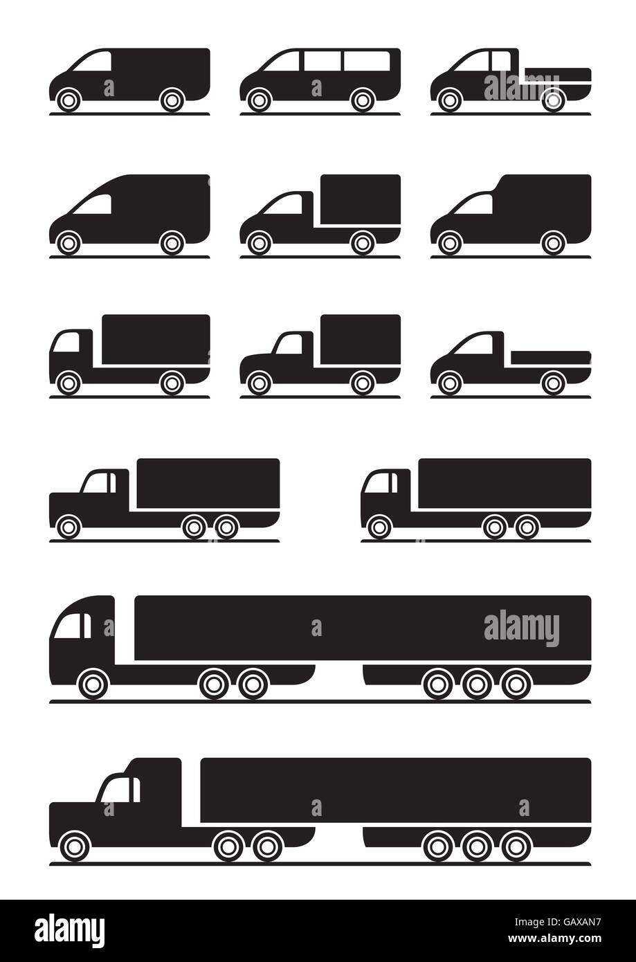 Trucks and pickups - vector illustration Stock Vector Image & Art - Alamy