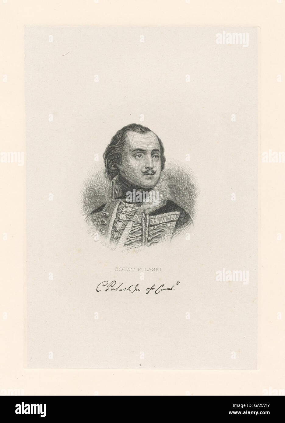 Count Pulaski, a Polish nobleman and military hero, is depicted in a ...