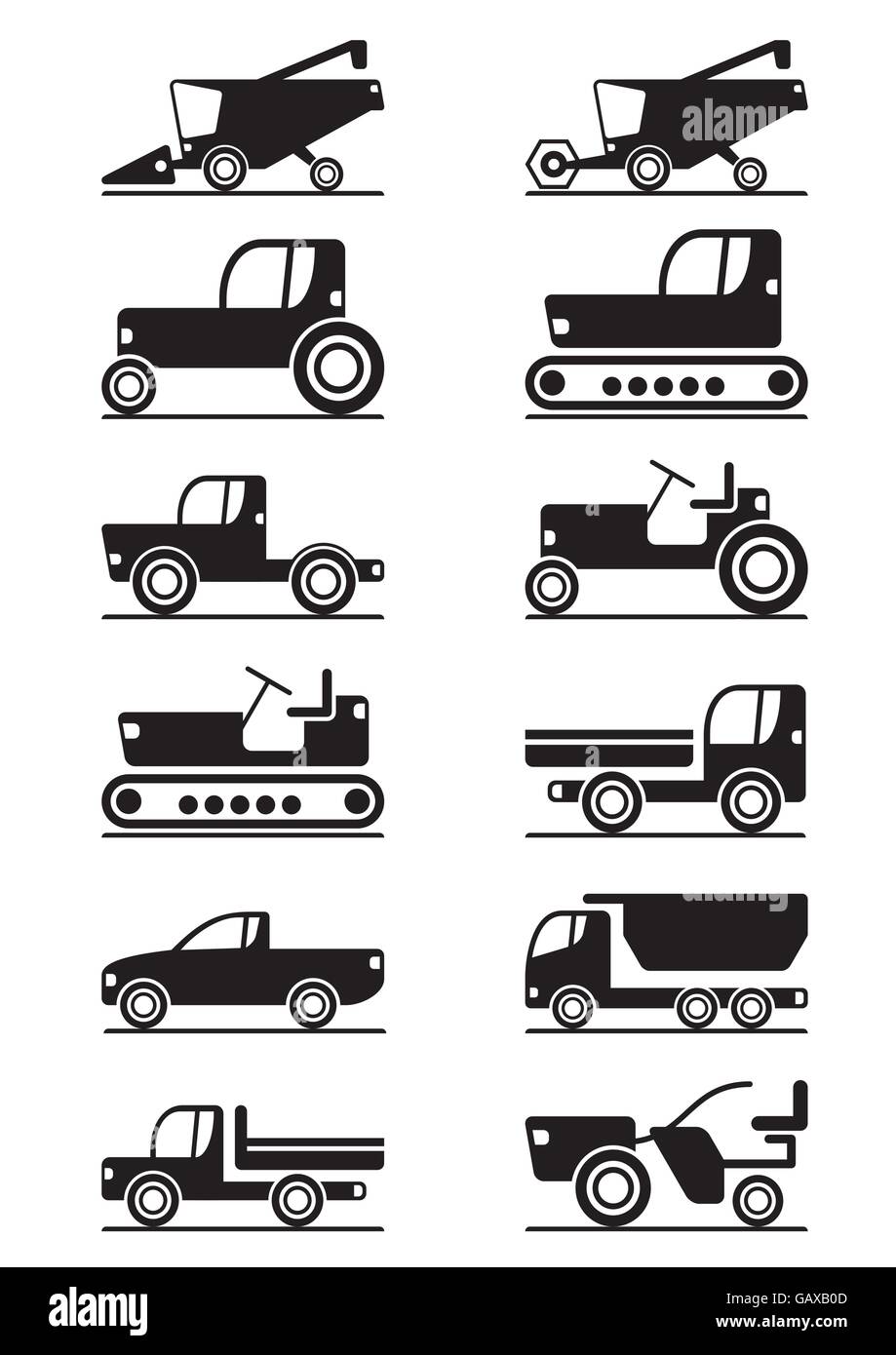 Combine harvester agricultural machinery Stock Vector Images - Alamy