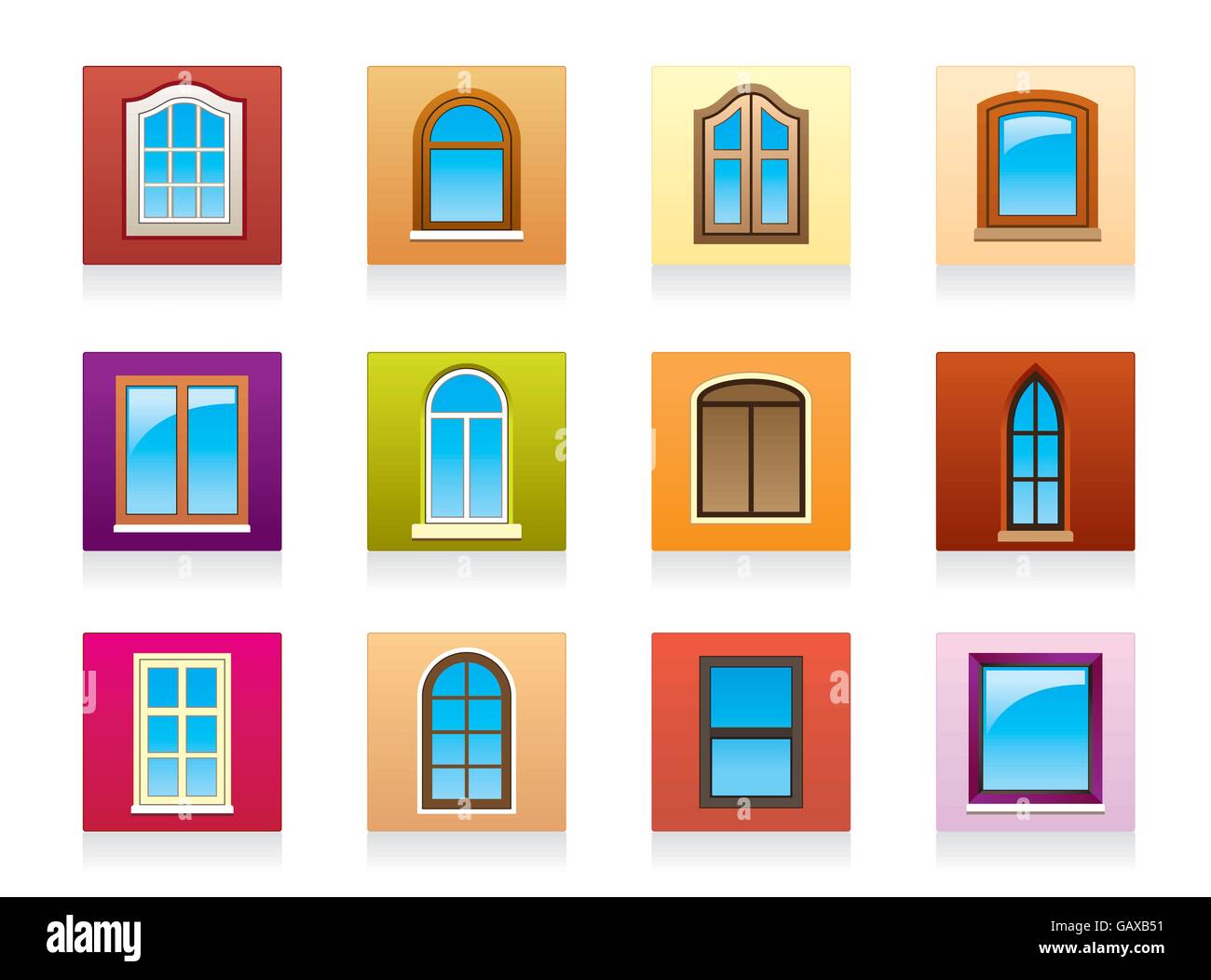 Aluminium windows Stock Vector Images - Alamy