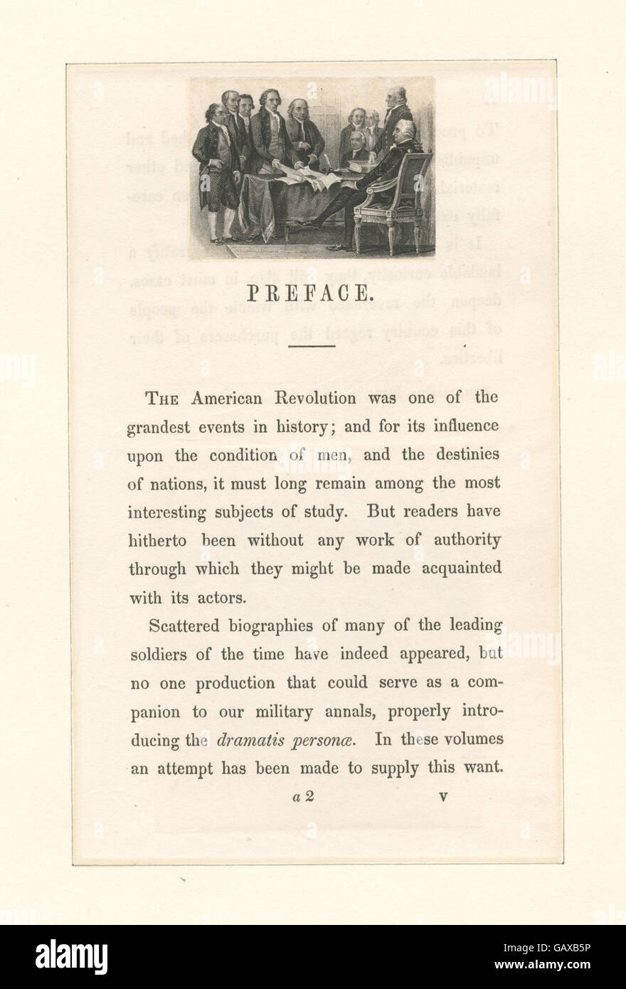 An artistic depiction of the Founding Fathers of the United States ...