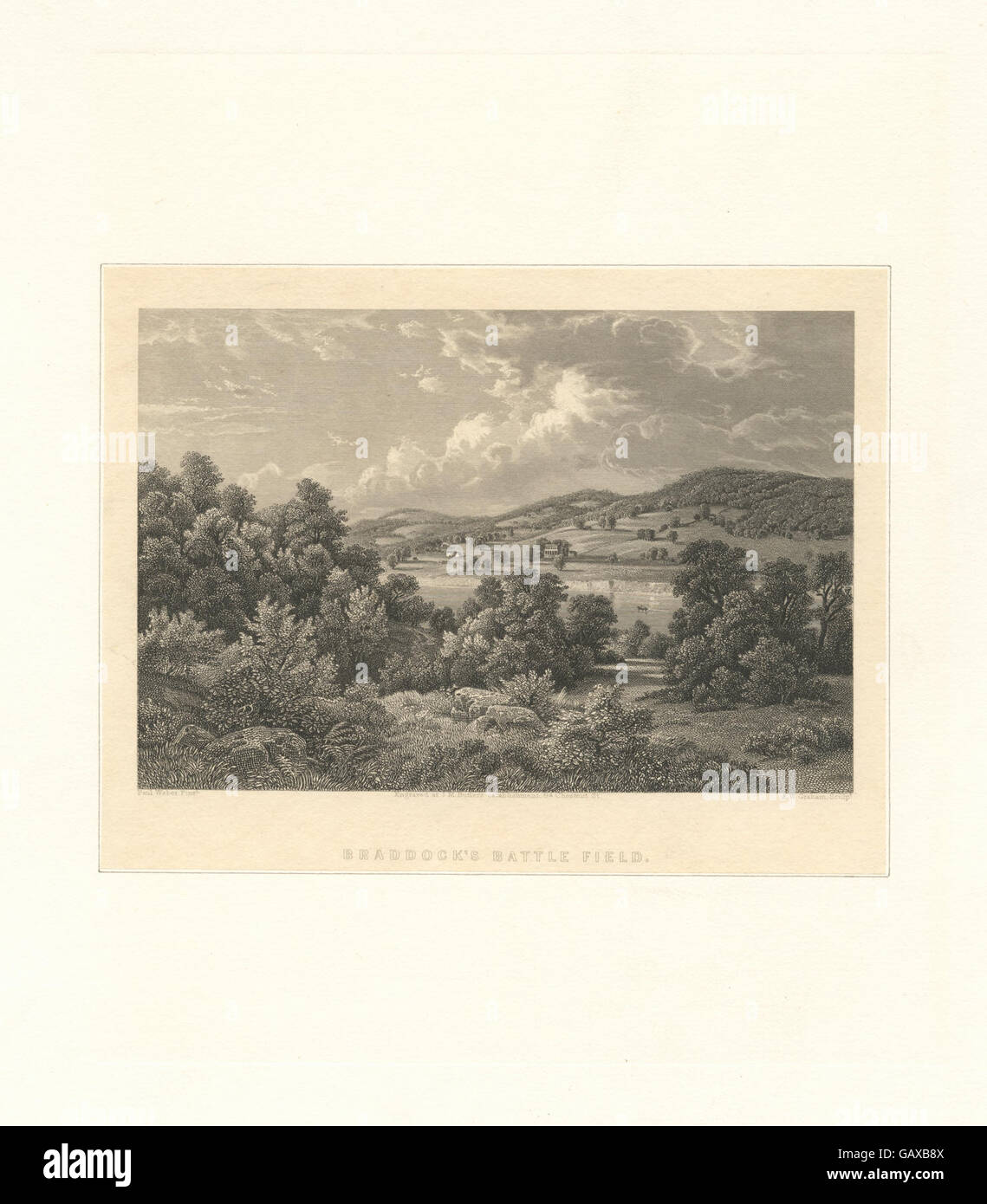 Braddock's Battlefield, site of the Battle of the Monongahela in 1755 ...