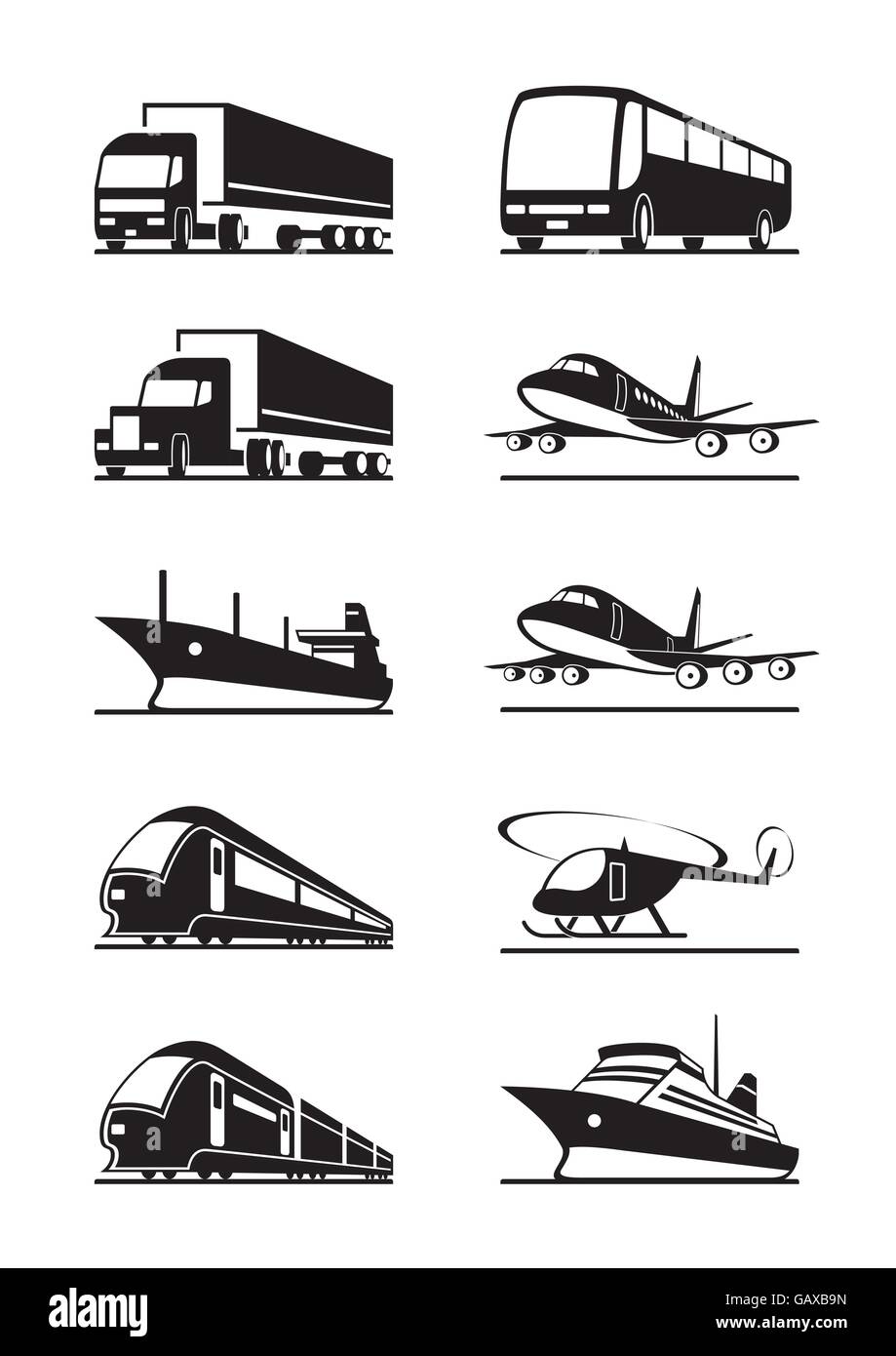 Passenger and cargo transportations - vector illustration Stock Vector ...