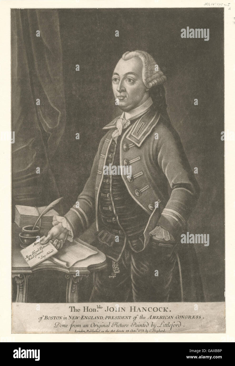 This image, identified by b12610613-422497, depicts John Hancock, a ...