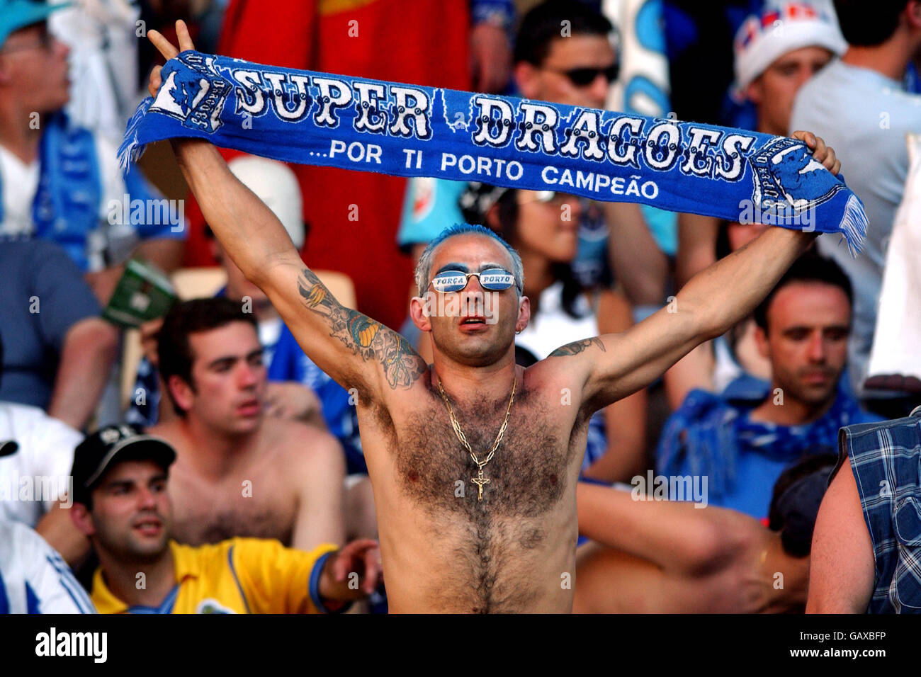 FC Porto fans soak up the atmosphere at the Estadio Olimpico prior to ...