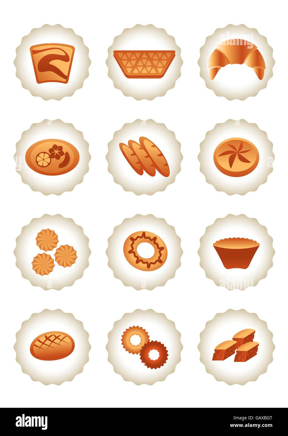 Bakery icons set - vector illustration Stock Vector Image & Art - Alamy