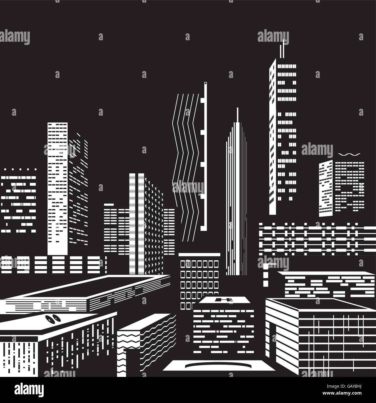 Night street scene in new Stock Vector Images - Alamy