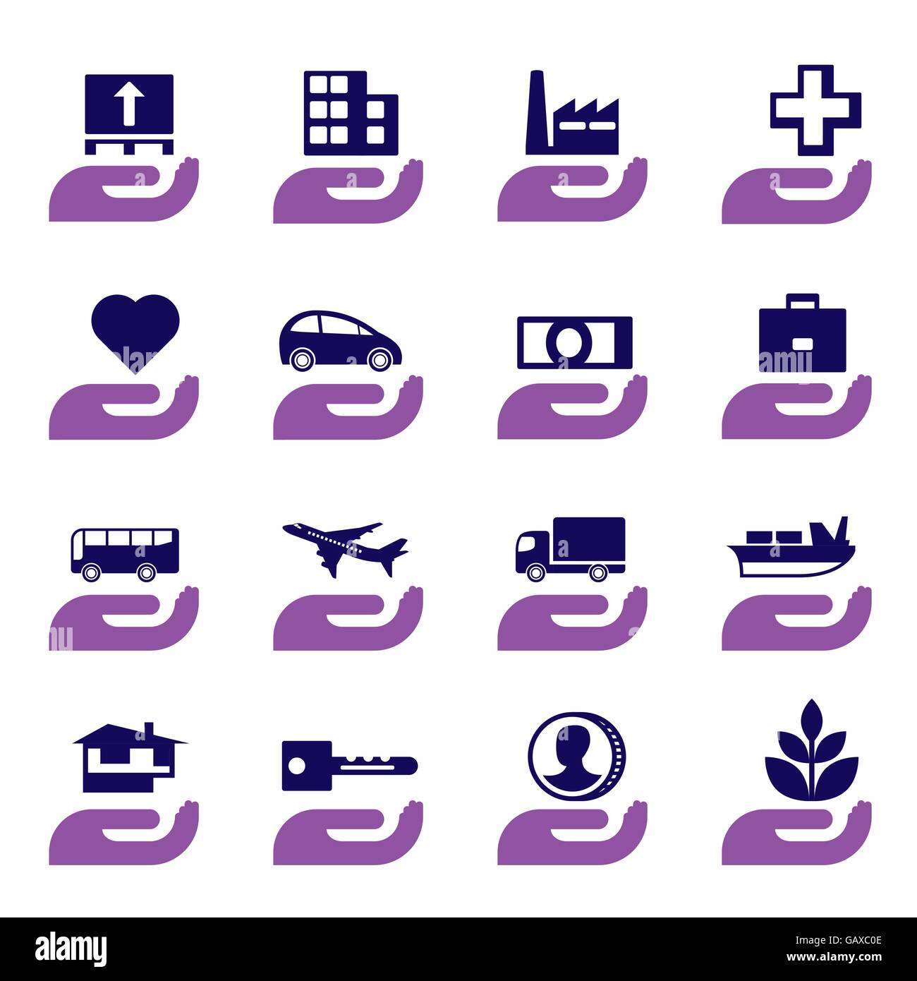 Insurance icons hi-res stock photography and images - Alamy