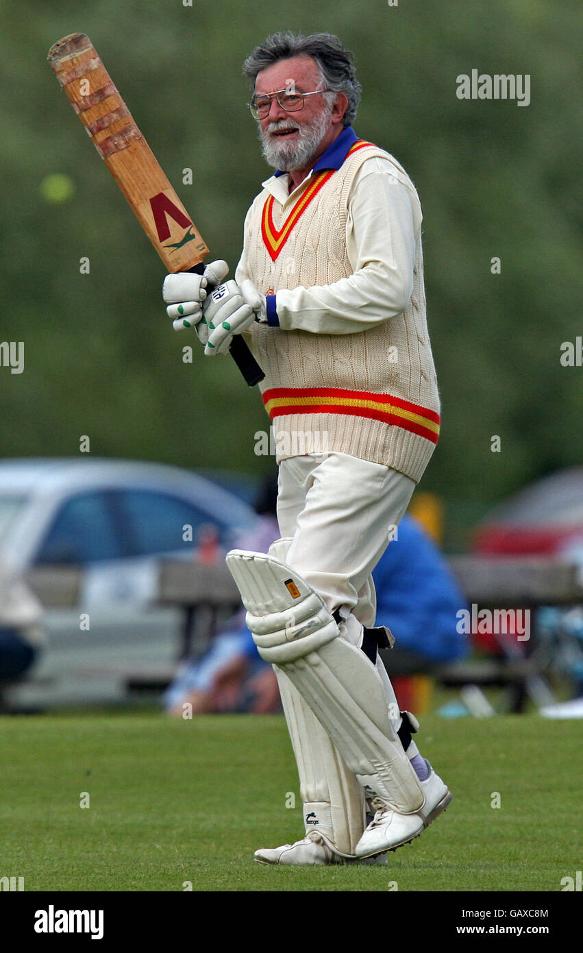 Test Match Special commentator Bill Frindall during a charity match ...