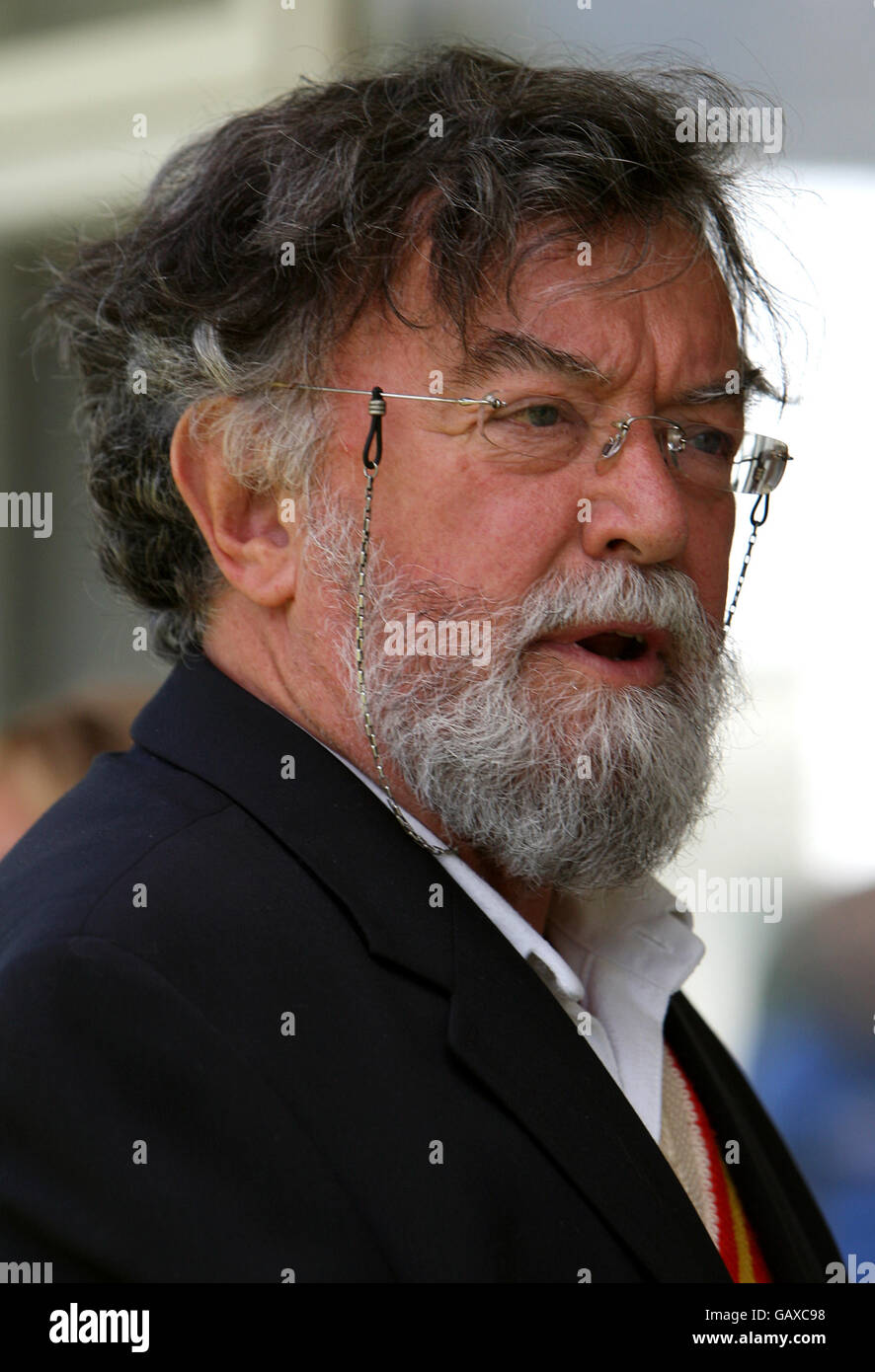 Test Match Special commentator Bill Frindall during a charity match ...