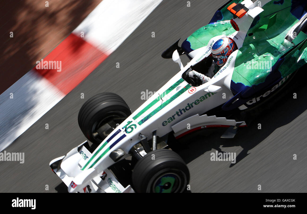 Honda's Jenson Button during the Thursday practice for the Monaco Grand ...