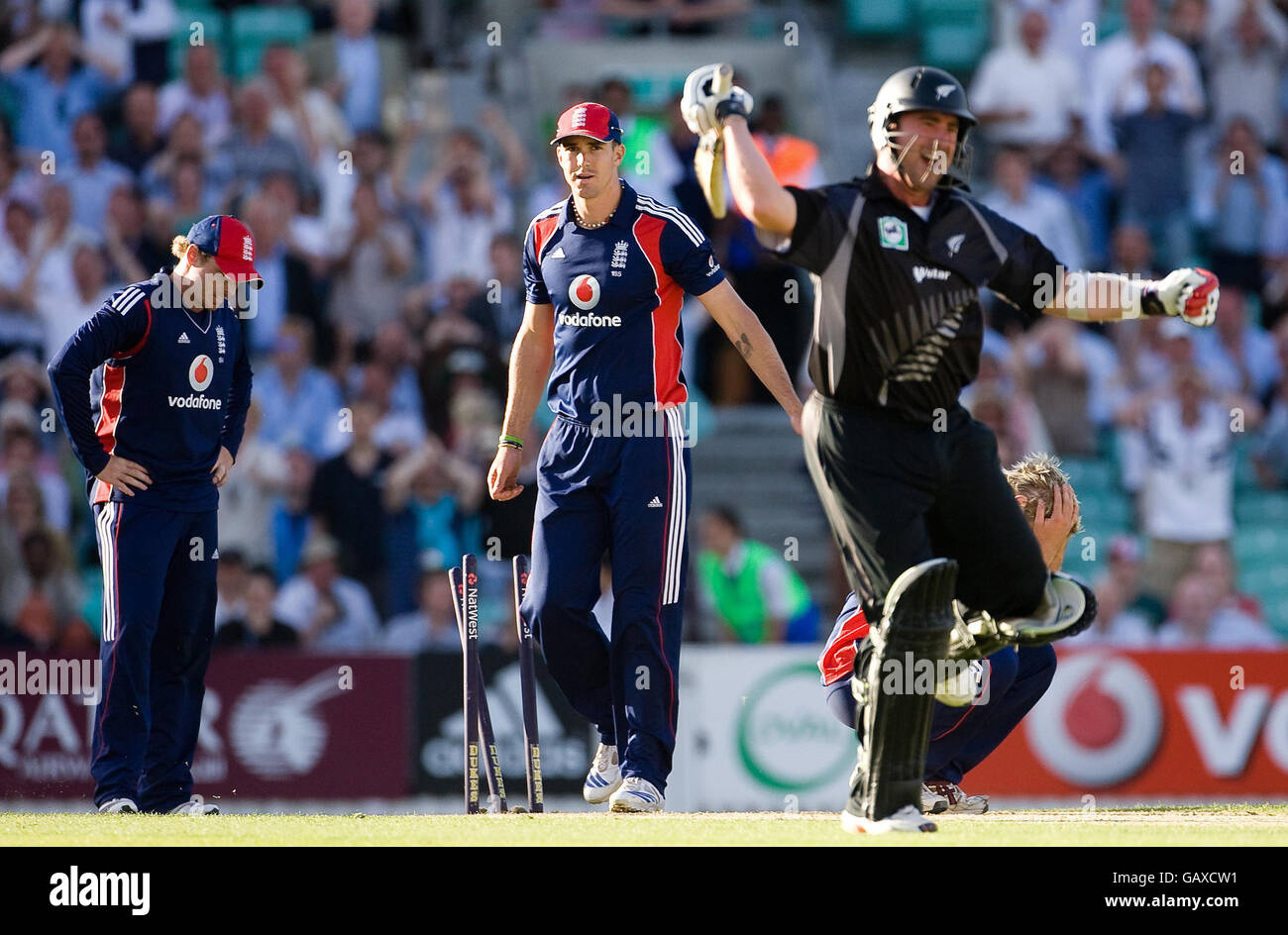 England's Kevin Pietersen after missing a run out chance as New Zealand ...