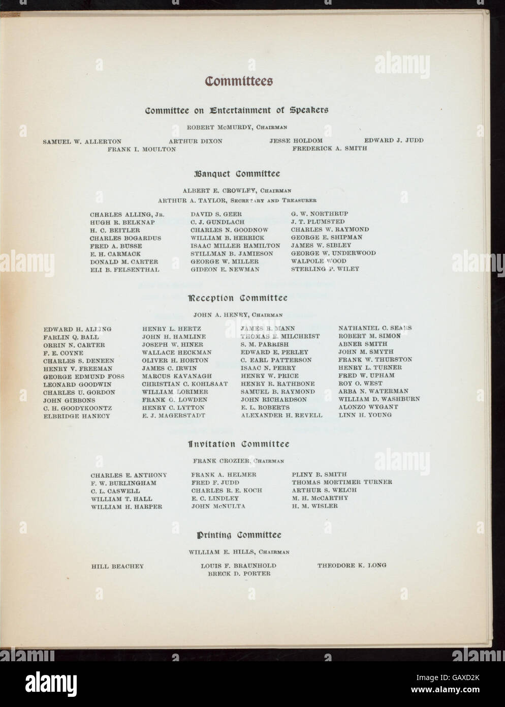 A banquet celebrating the 34th anniversary of Appomattox Day, marking ...