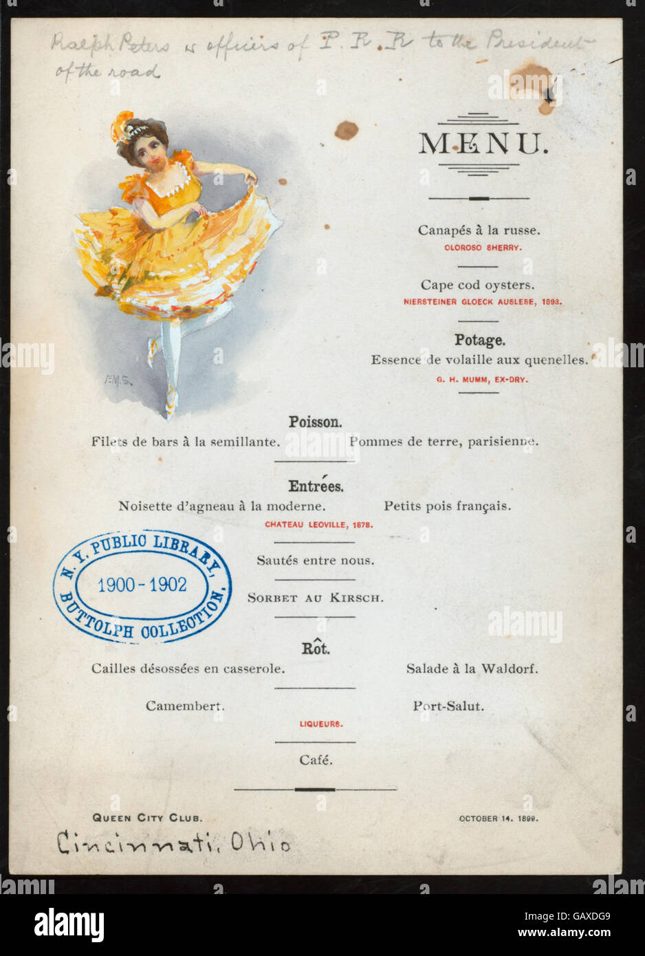 A dinner honoring Alexander Cassatt, President of the Pennsylvania ...
