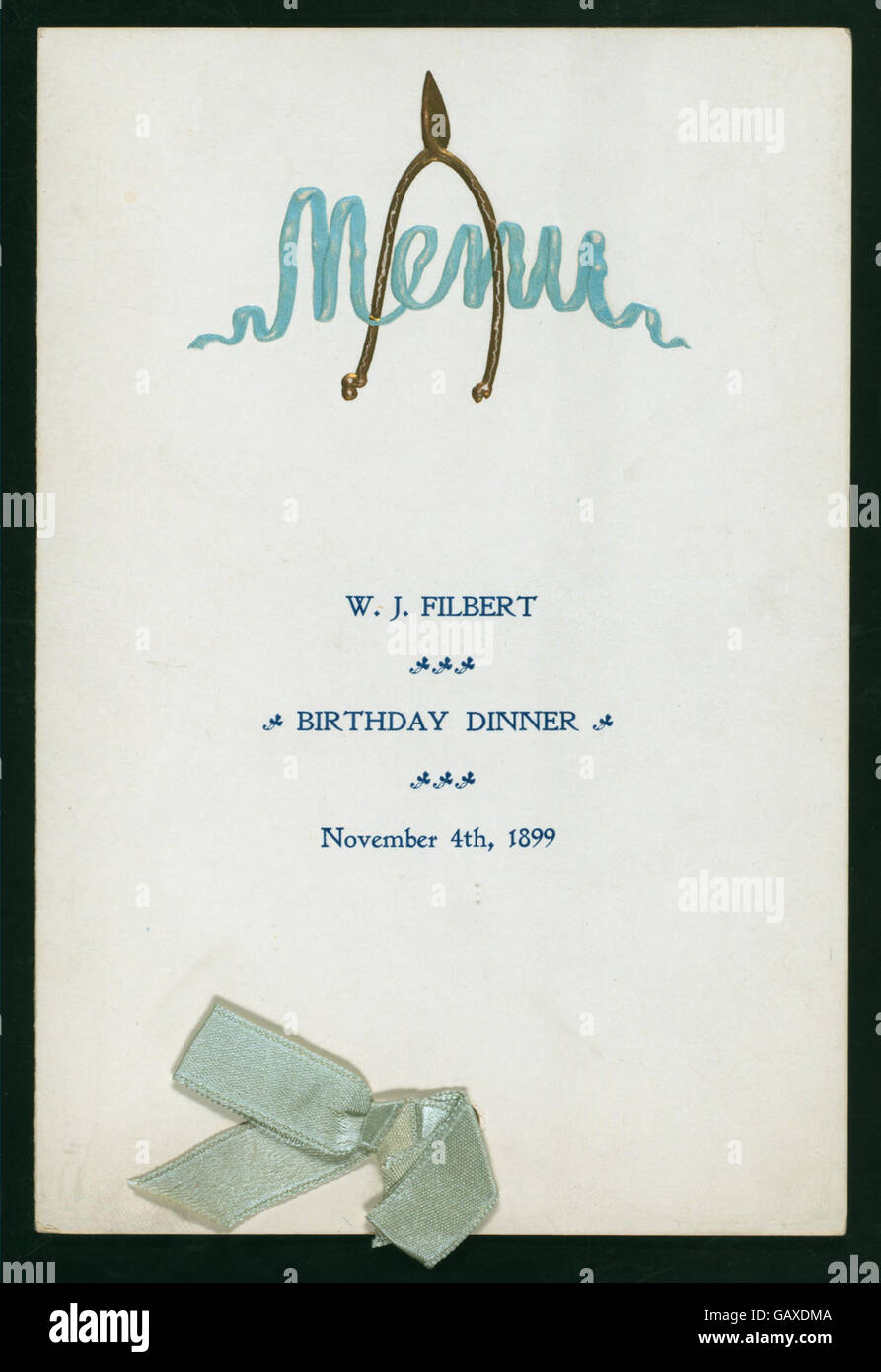 A birthday dinner held by W.J. Filbert at Central Restaurant, Liberty ...
