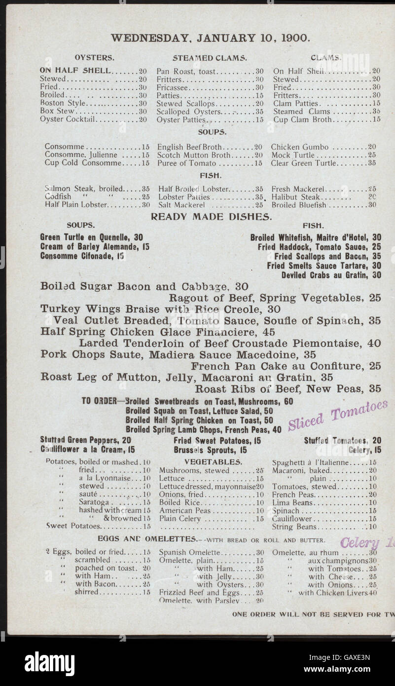 A bill of fare from Halloran's Restaurant located at 213 Sixth Ave ...