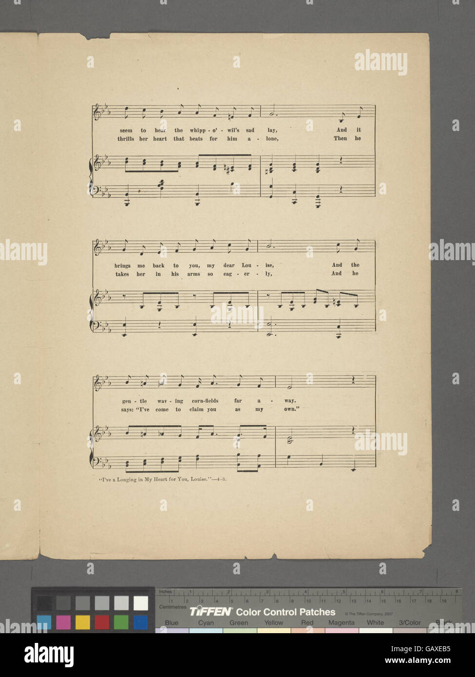 'I’ve a Longing in My Heart for You, Louise' is a sentimental and ...