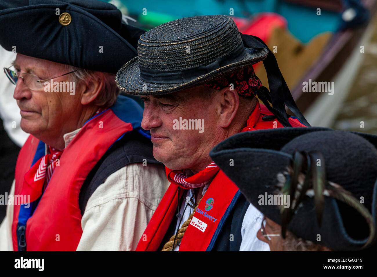 Local Men In Period Costume At The Annual Lewes Raft Race, Lewes ...