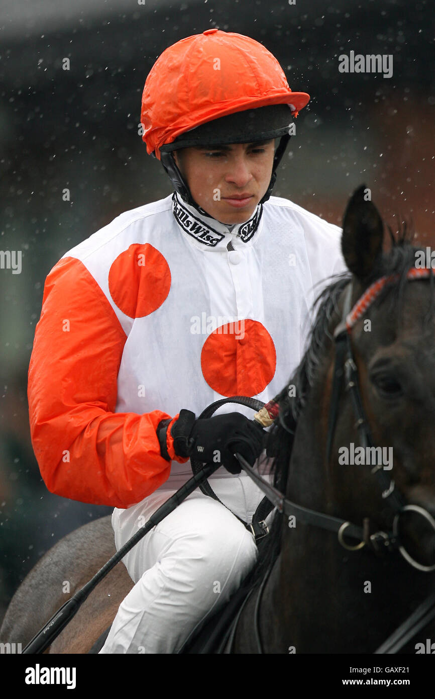 Horse Racing - Southwell Racecourse. Nick Bazeley, Jockey Stock Photo ...