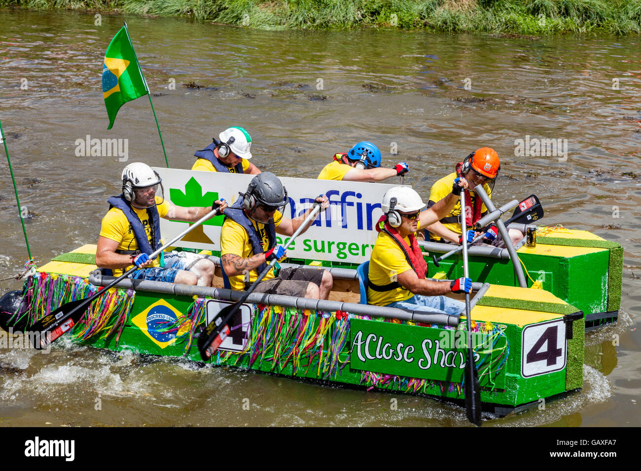 Local People In Home Made Rafts Take Part In The Annual Lewes Raft Race ...