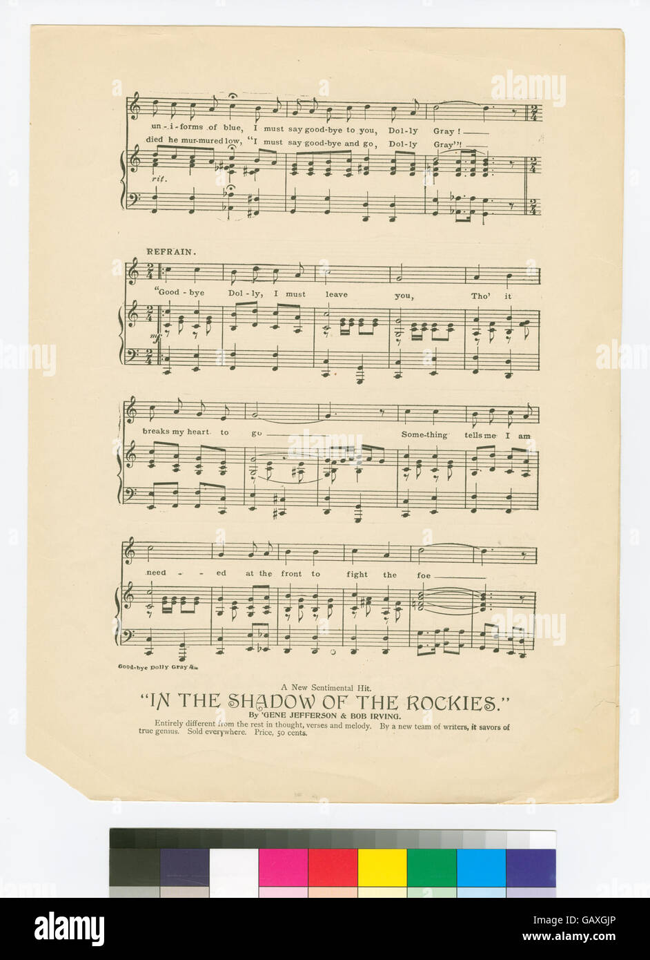 Good-bye Dolly Gray is a well-known song from the early 20th century ...