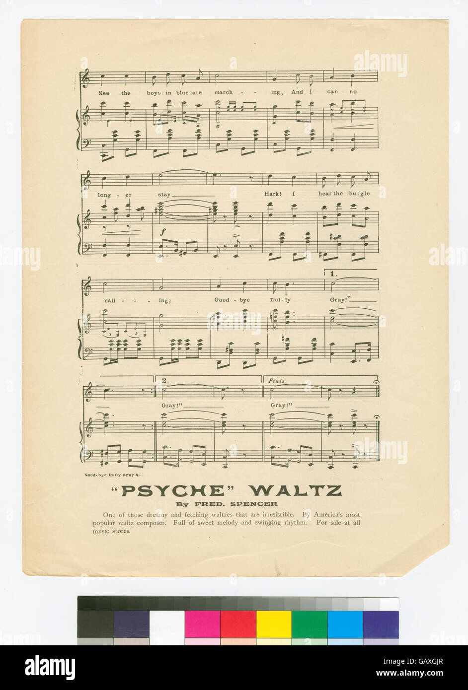 'Good-bye Dolly Gray' is a farewell or sentimental song, likely from ...