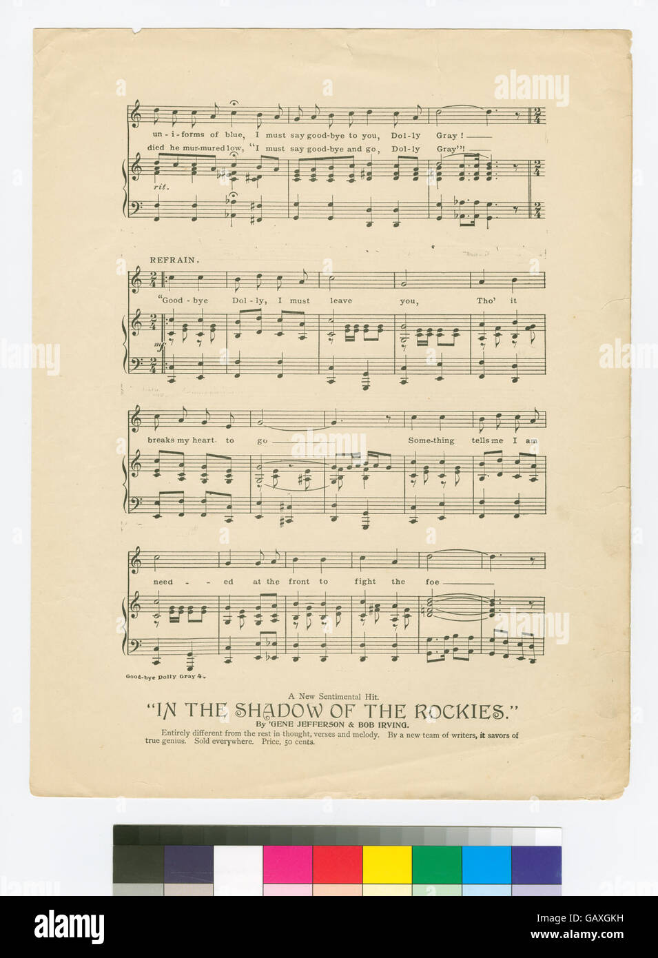 'Good-bye Dolly Gray' refers to a farewell theme, likely conveying an ...