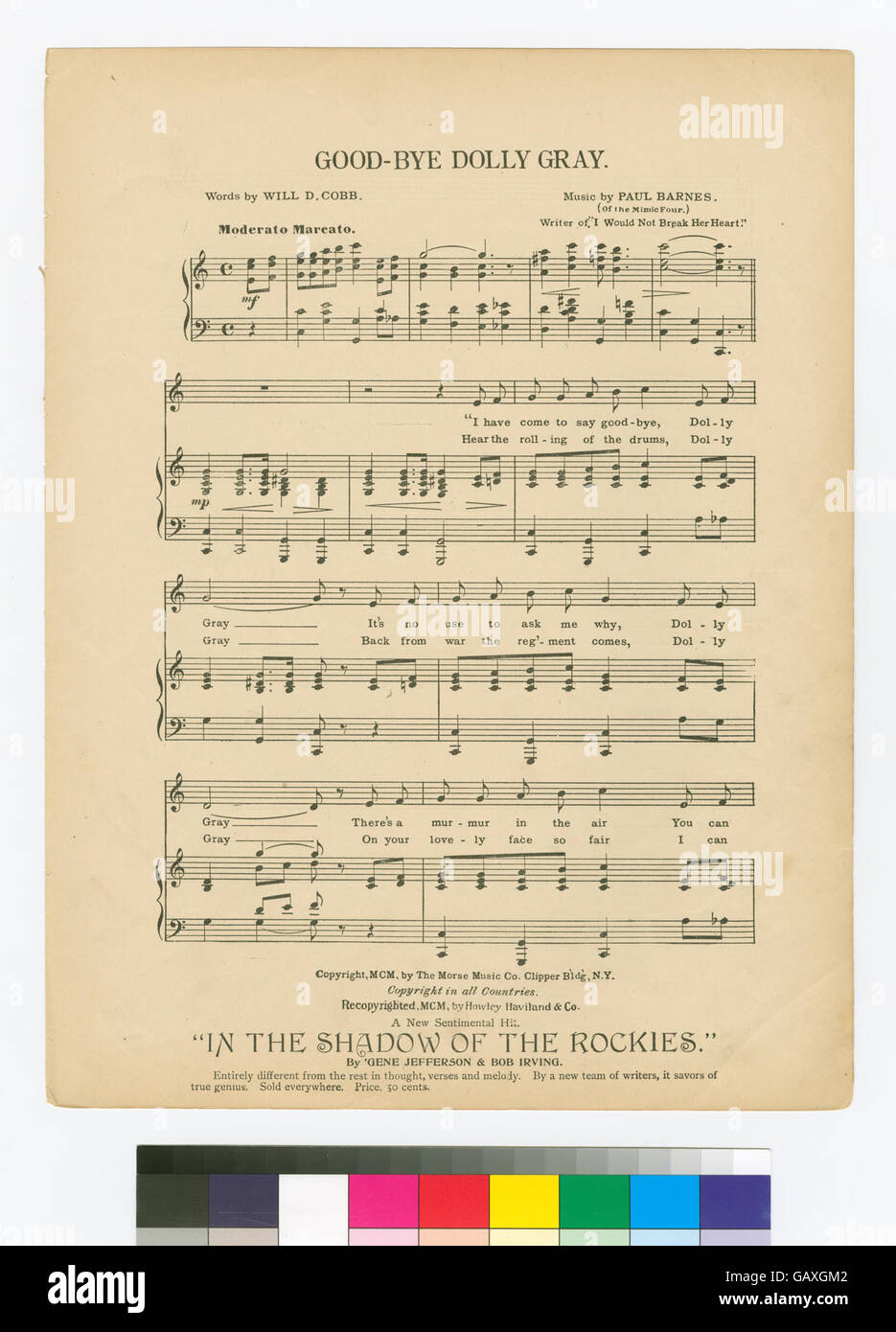 'Good-bye Dolly Gray' is a popular song from the early 20th century ...