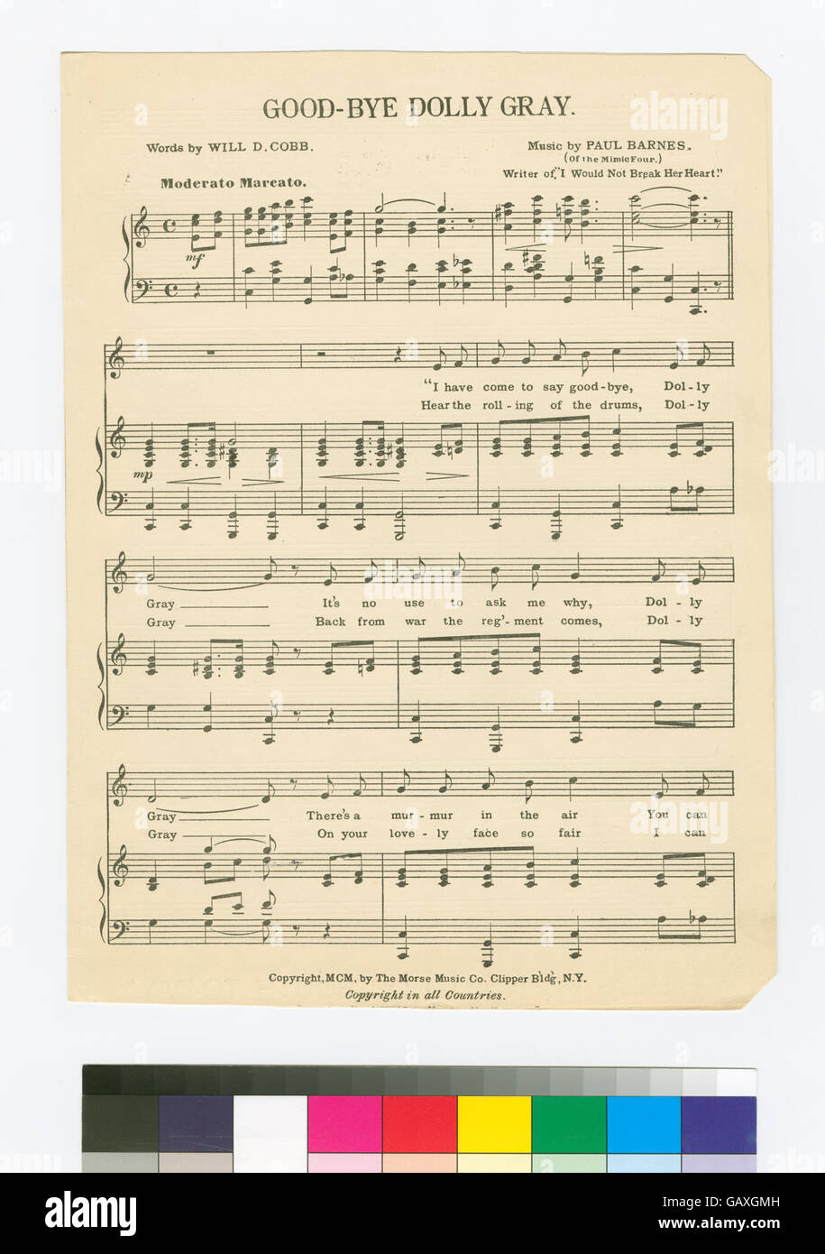 An artwork titled 'Good-bye Dolly Gray', possibly depicting a farewell scene, capturing themes ...