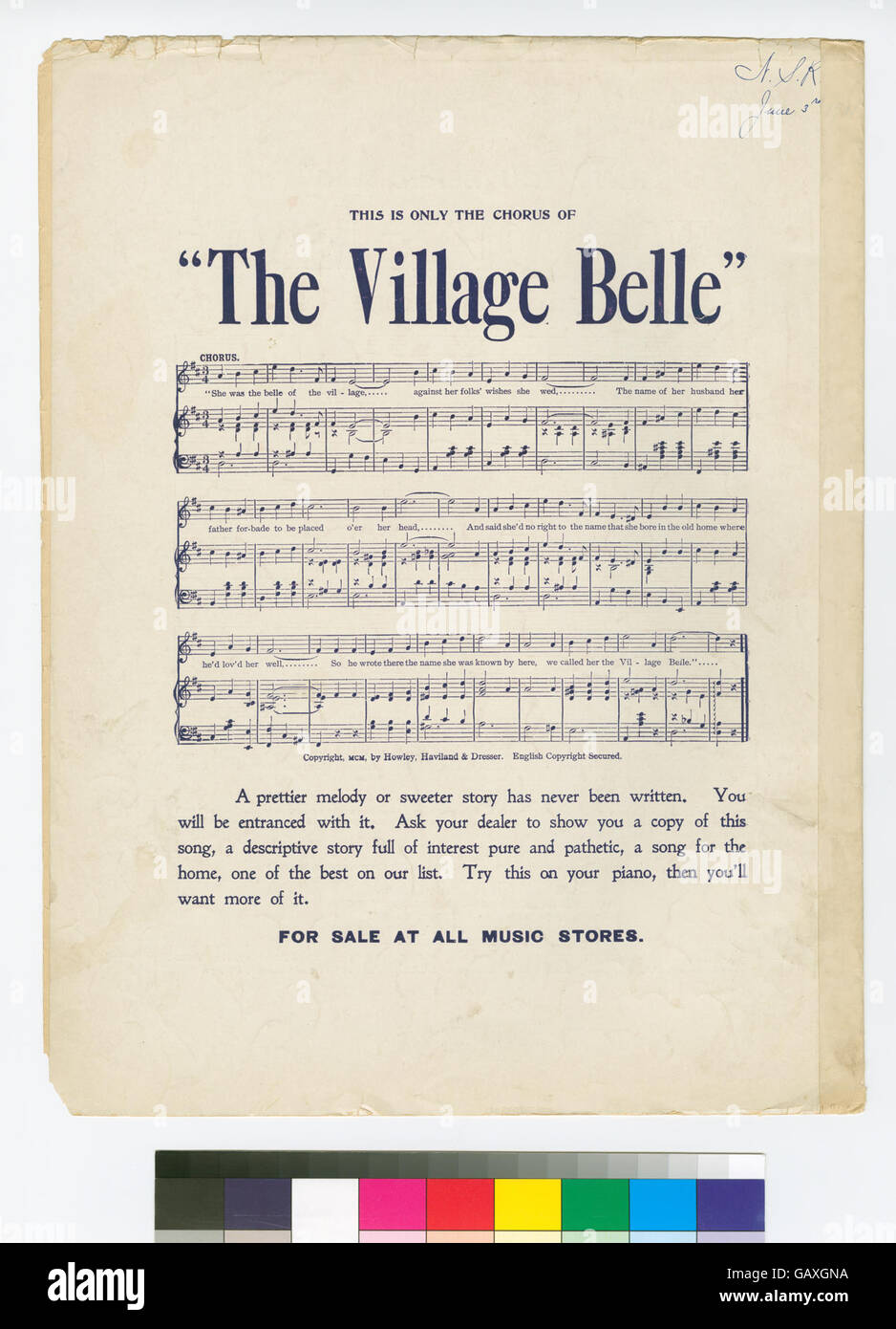 A farewell song or narrative focused on a character named Dolly Gray ...