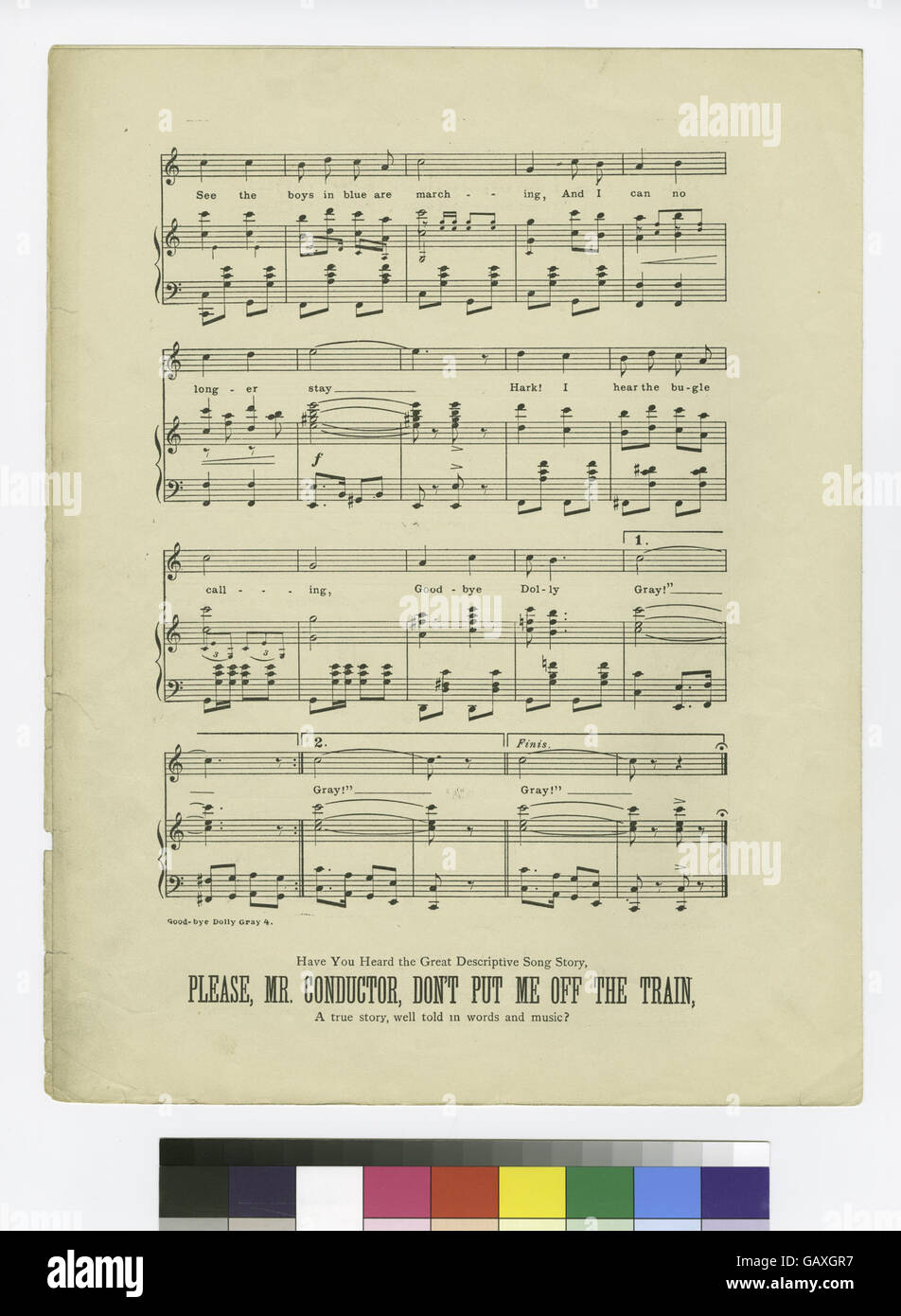 'Good-bye Dolly Gray' is a farewell song or expression, potentially ...