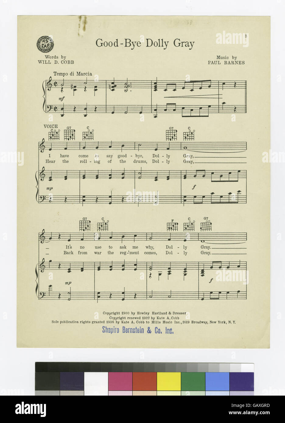 'Good-Bye Dolly Gray' is a popular song from the early 20th century ...