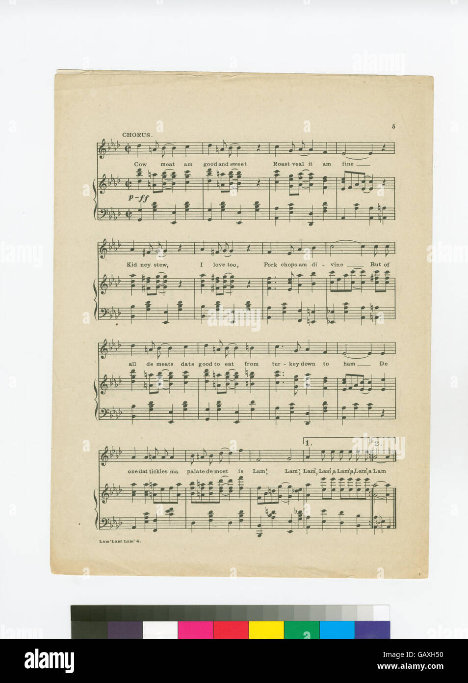 'Lam', Lam', Lam'' likely refers to a playful or whimsical folk song ...