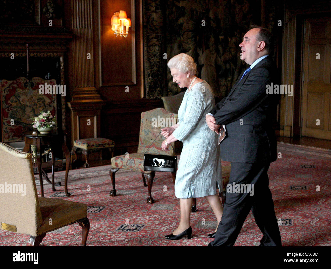Queen Elizabeth II meets with Scottish First Minister Alex Salmond as ...