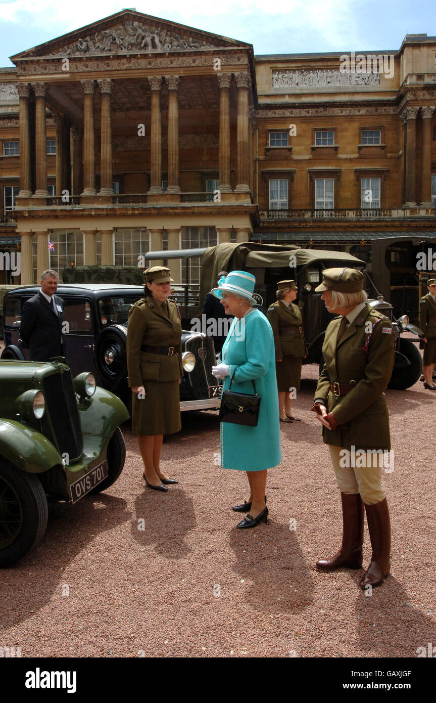 Inspects vintage vehicles used by first aid nursing yeomanry hi-res ...