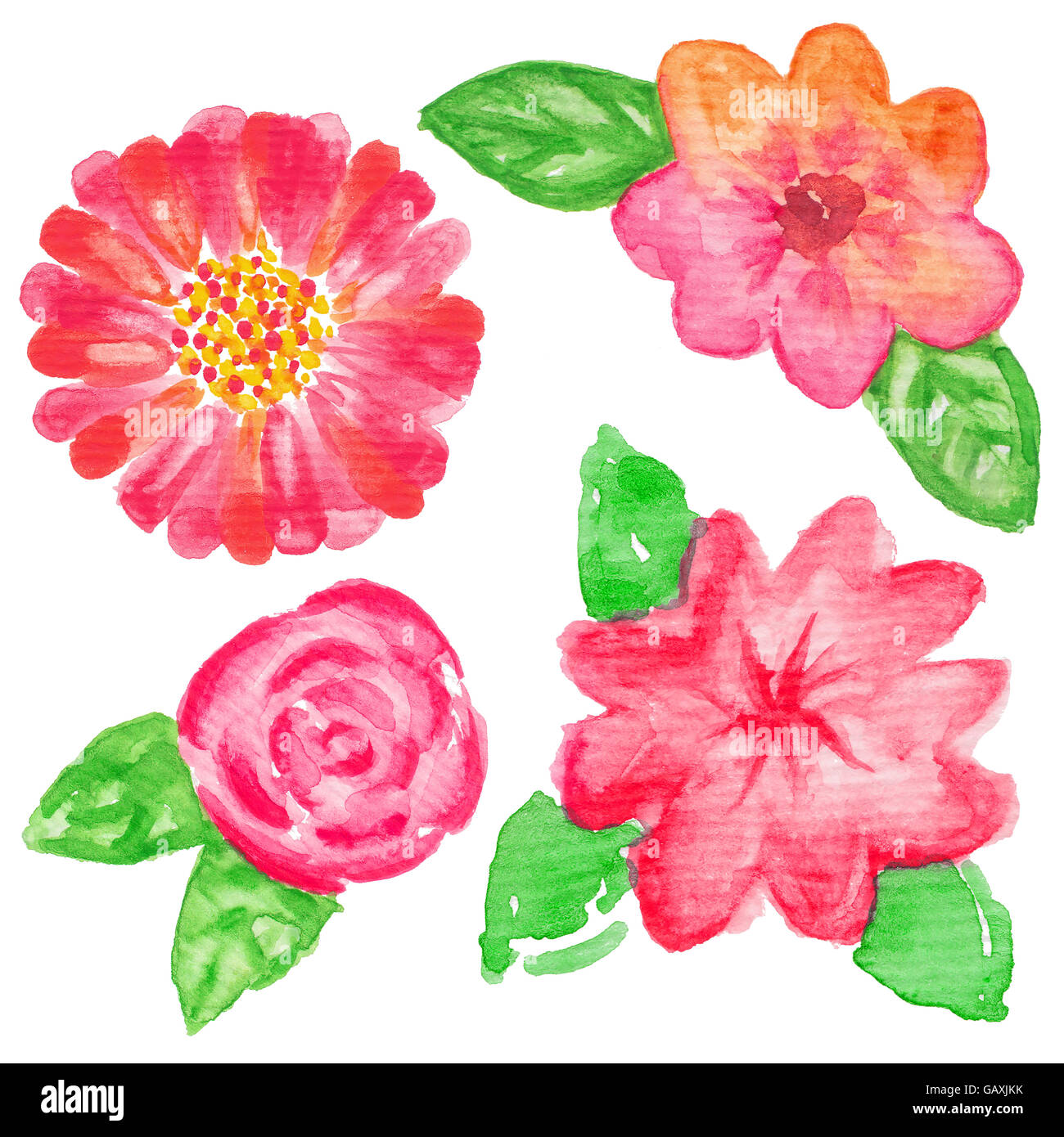 Beautiful hand drawn watercolor Cut Out Stock Images & Pictures - Alamy