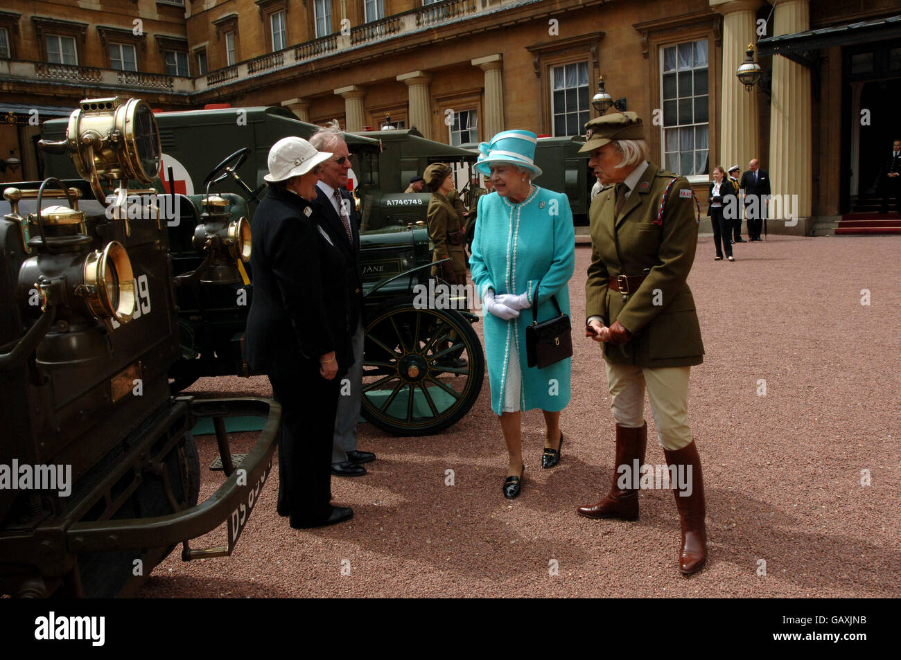 Inspects vintage vehicles used by first aid nursing yeomanry hi-res ...