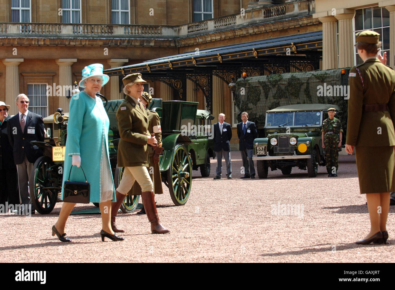 Inspects vintage vehicles used by first aid nursing yeomanry hi-res ...
