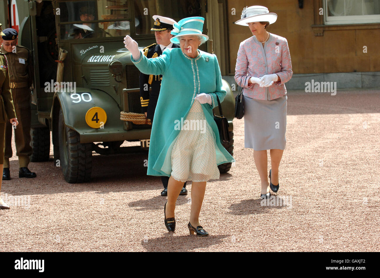 Inspects vintage vehicles used by first aid nursing yeomanry hi-res ...