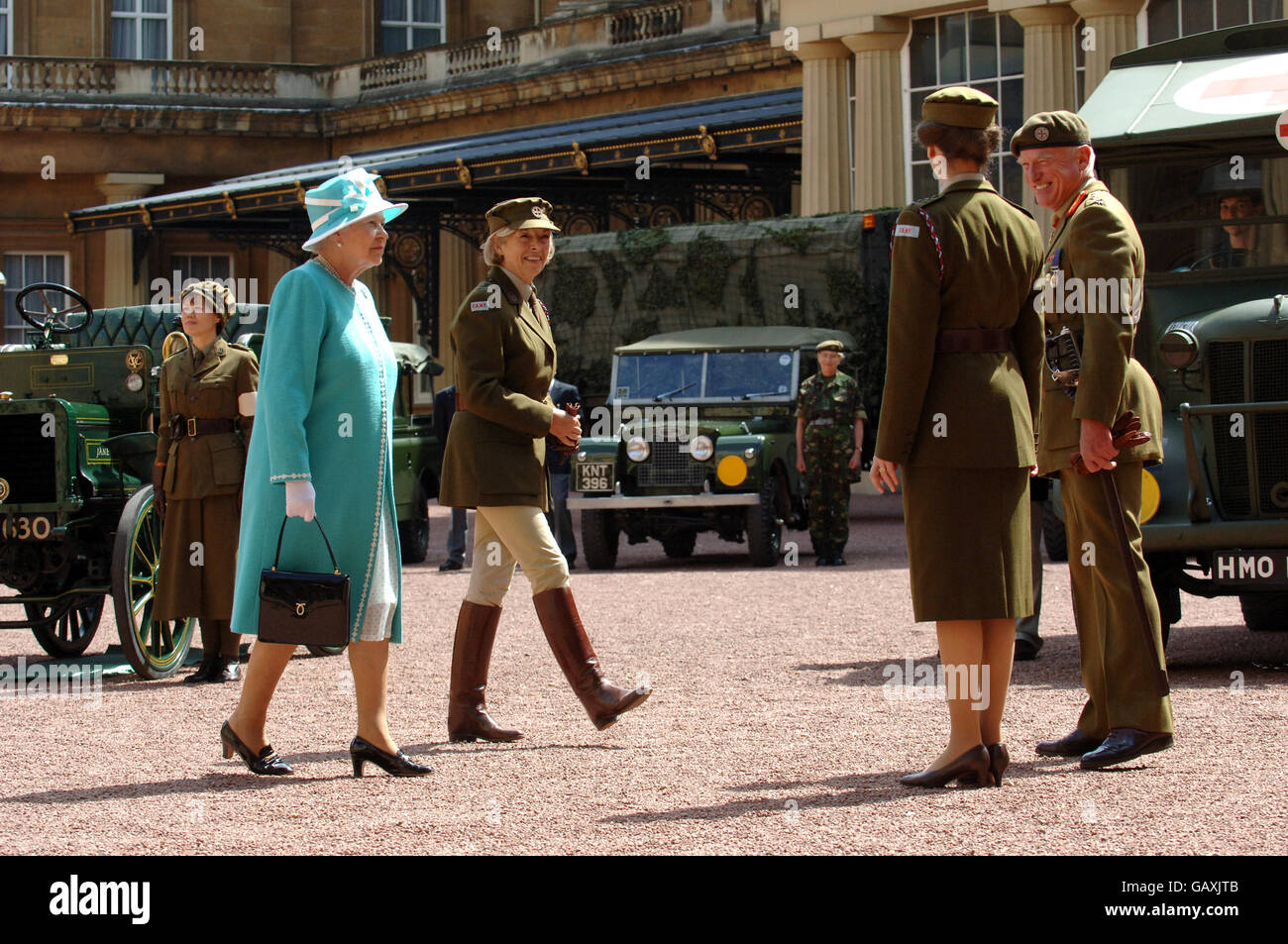 Inspects vintage vehicles used by first aid nursing yeomanry hi-res ...
