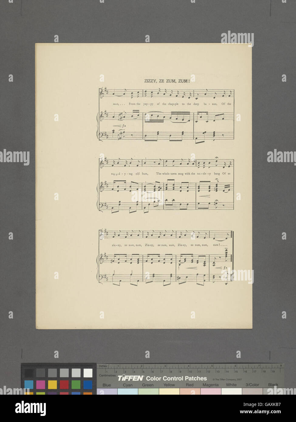 A song or musical piece titled 'Zizzy, Ze Zum, Zum Zum', associated ...