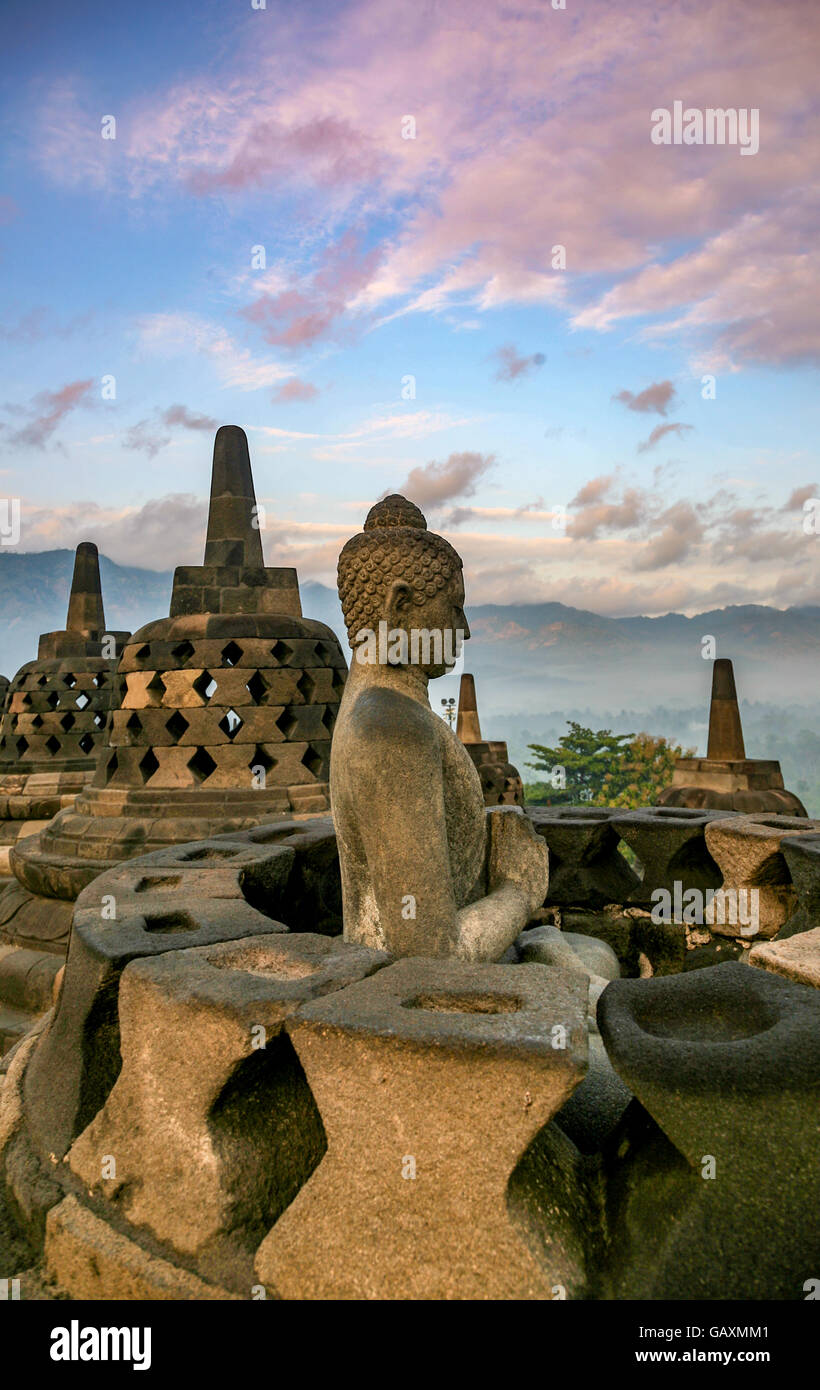 Indonesia Central Java Yogyakarta Borobudur Ancient Buddhist temple ...