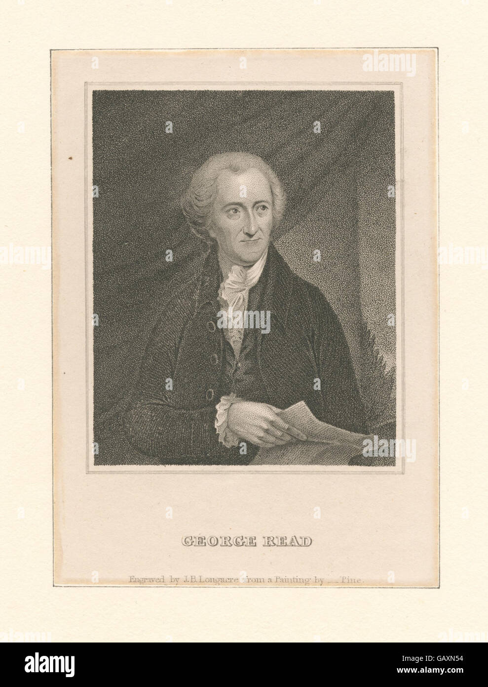 A historical figure, George Read, cataloged under the Hades code 280024 ...