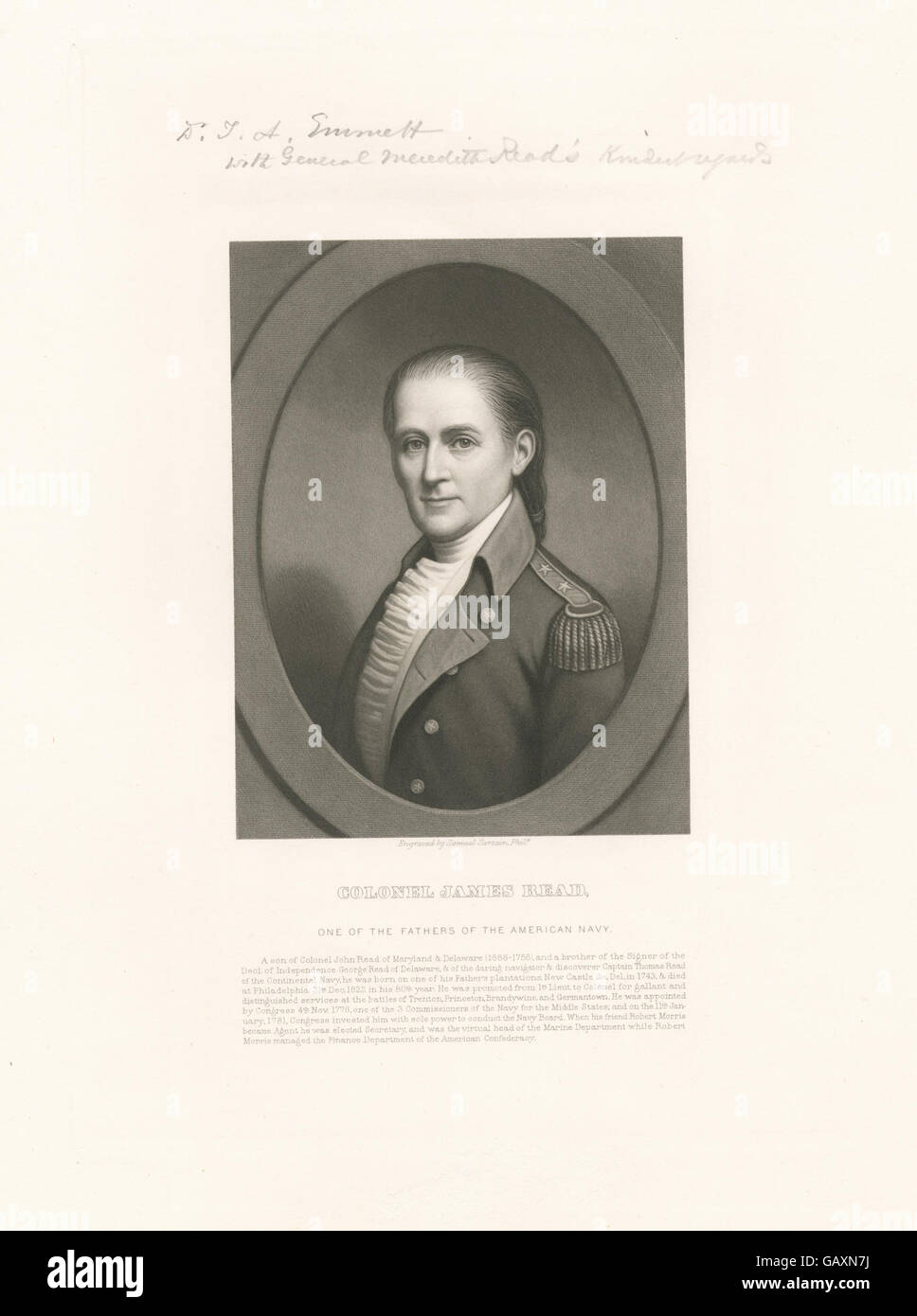 Colonel James Read, an influential figure in the founding of the U.S ...