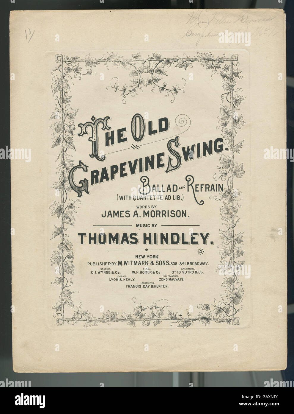 A nostalgic or poetic reference to an old grapevine swing, which may ...